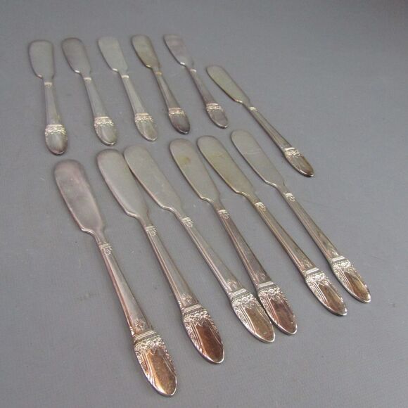 Dining | 1847 Roger Bros First Love Silver Plate Flatware 12 Knives 625 ...